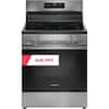 Frigidaire 30 in. 5.3 cu. ft. 5 Burner Element Freestanding Self ...