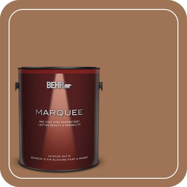BEHR MARQUEE 1 gal. #S240-6 Ranch Brown Matte Interior Paint & Primer ...