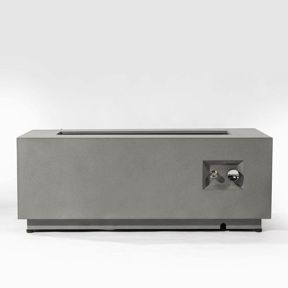 JUJABU 42 in. 50000 BTU Rectangle Steel Fire Pit Outdoor Fire Table ...