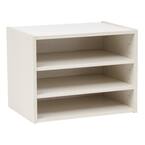 IRIS 12 in. Light Brown Faux Wood 3-shelf Standard Bookcase with ...
