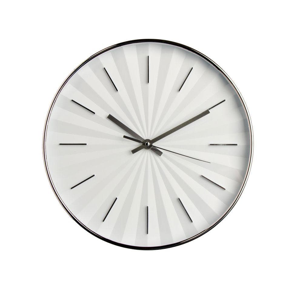 BYRON ANTHONY HOME Thasos 12 in. White Wall Clock BA7021B - The Home Depot
