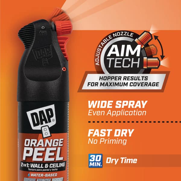 DAP Spray Texture 25 oz. Orange Peel Water Based 2 in.1 Wall and ...