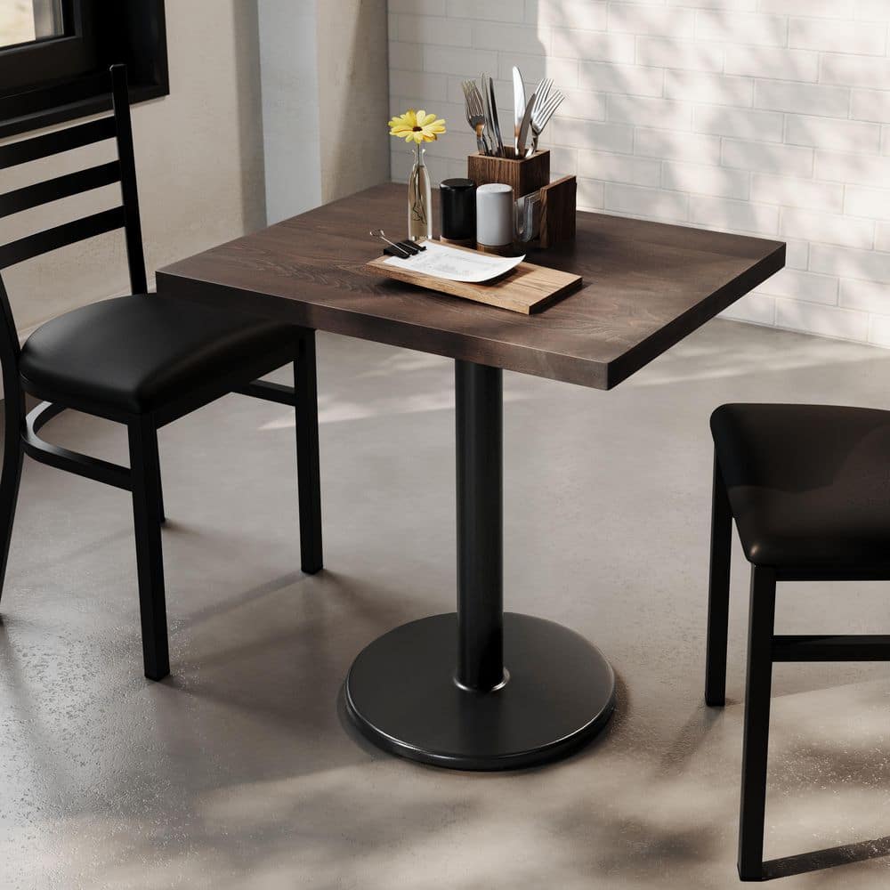 Carnegy Avenue Bennett Contemporary Dark Brown Top/Black Base Wood 24 ...