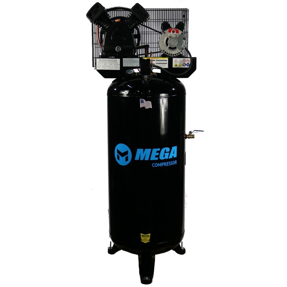 Mega Compressor 60 Gal. 3 HP 150 PSI Electric Upright Air Compressor MP ...
