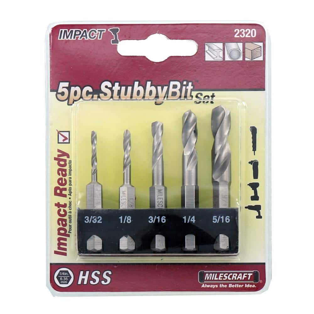 Metal Stubby Bit Set with 1/4 in. Hex Shaft (5-Piece) Best Deals and ...