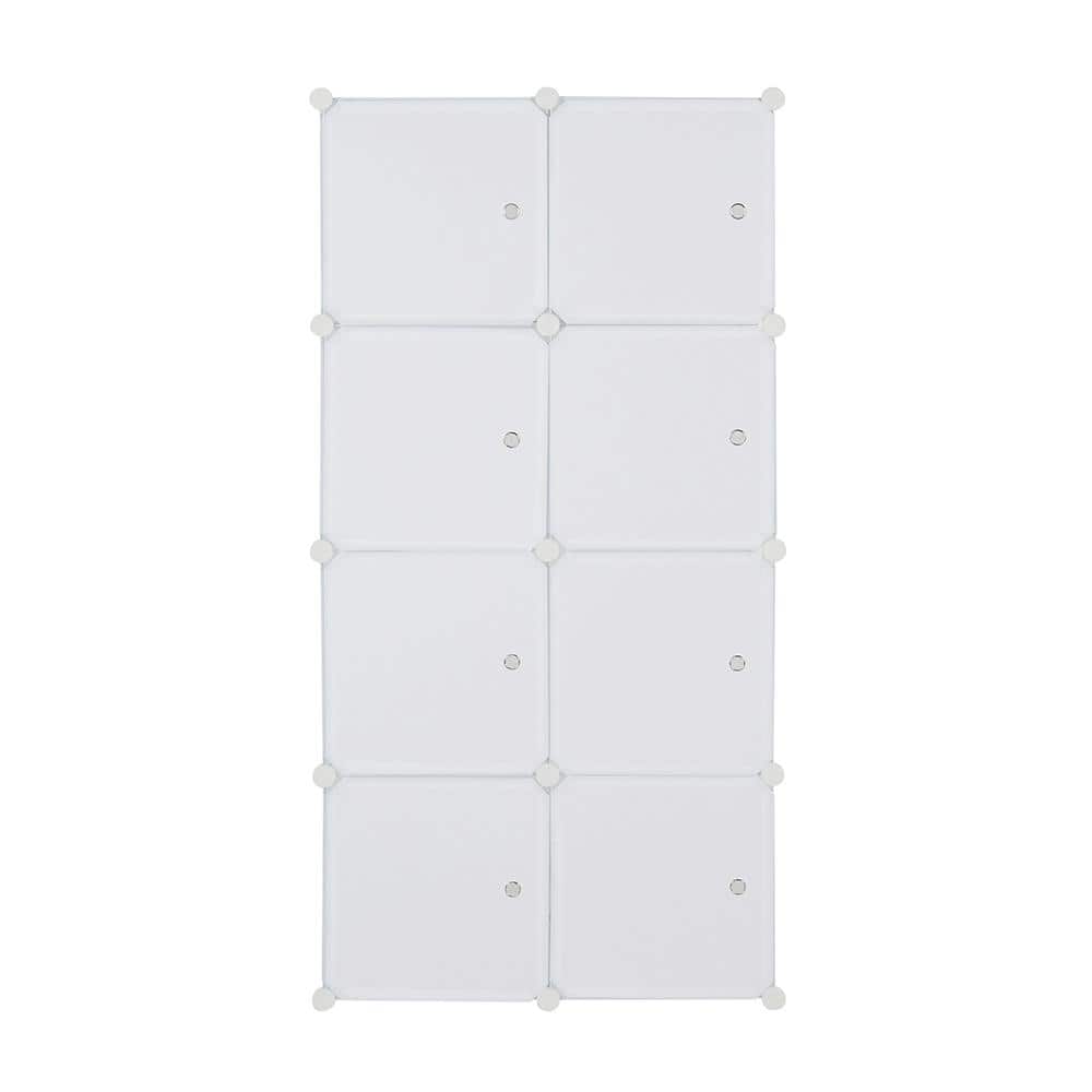 Karl home White Plastic Clothes Rack 28.35 in. W x 55.91 in. H ...