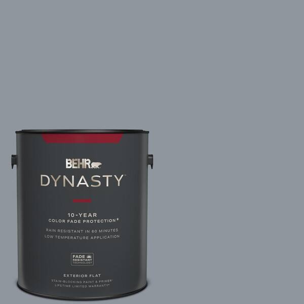 BEHR DYNASTY 1 gal. #MQ5-21 Radiant Silver Flat Exterior Stain-Blocking ...