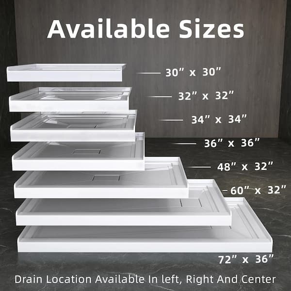 Bathroom Shower Base Sizes Build Your Custom Shower Base | Ella's