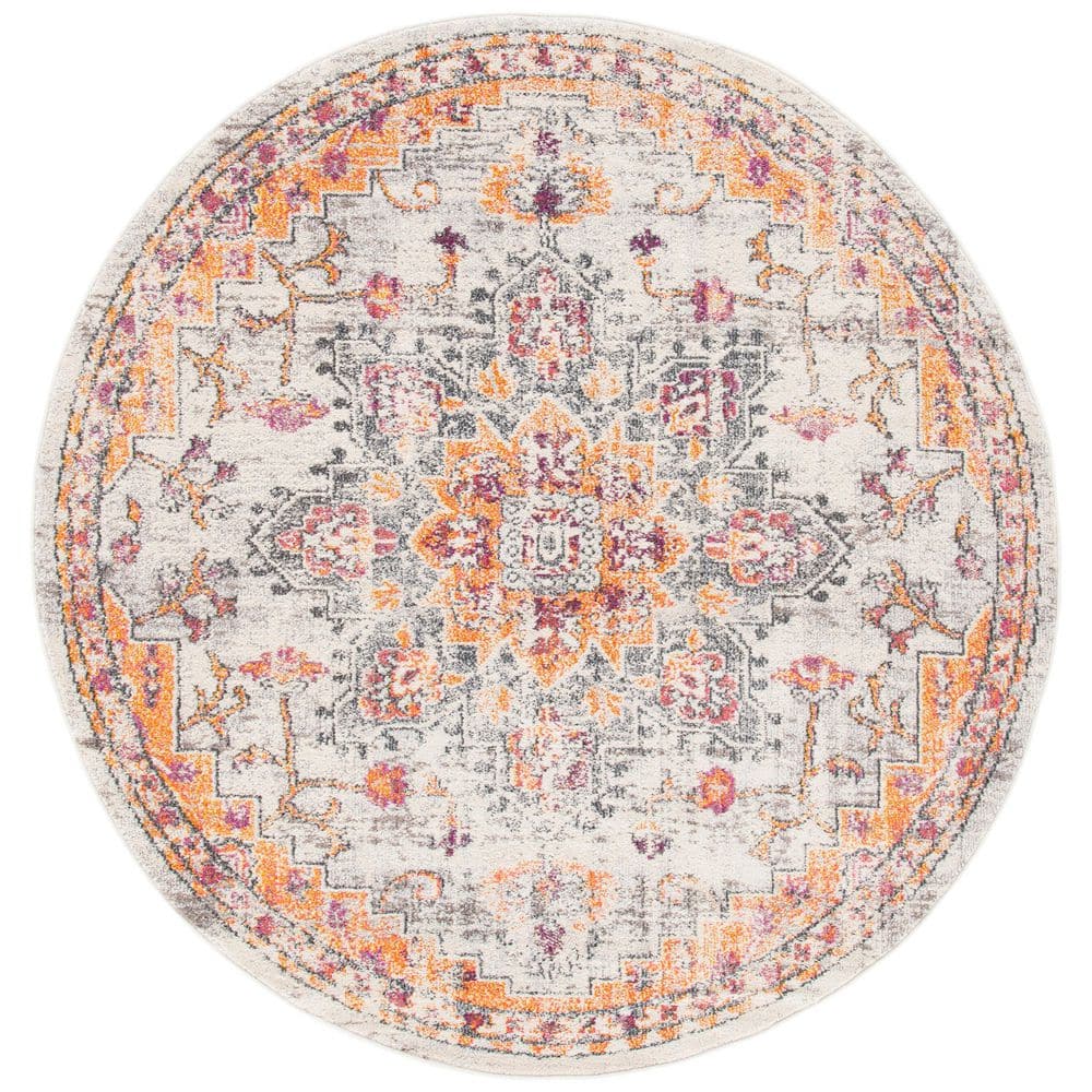 Reviews for SAFAVIEH Madison Beige/Orange 7 ft. x 7 ft. Border ...