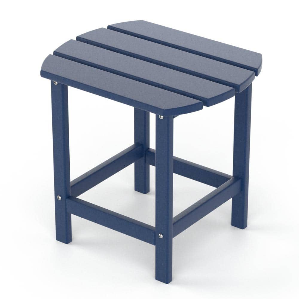 All-Weather Navy Blue HDPE Plastic Outdoor Side Table ST-HE01-NB - The ...