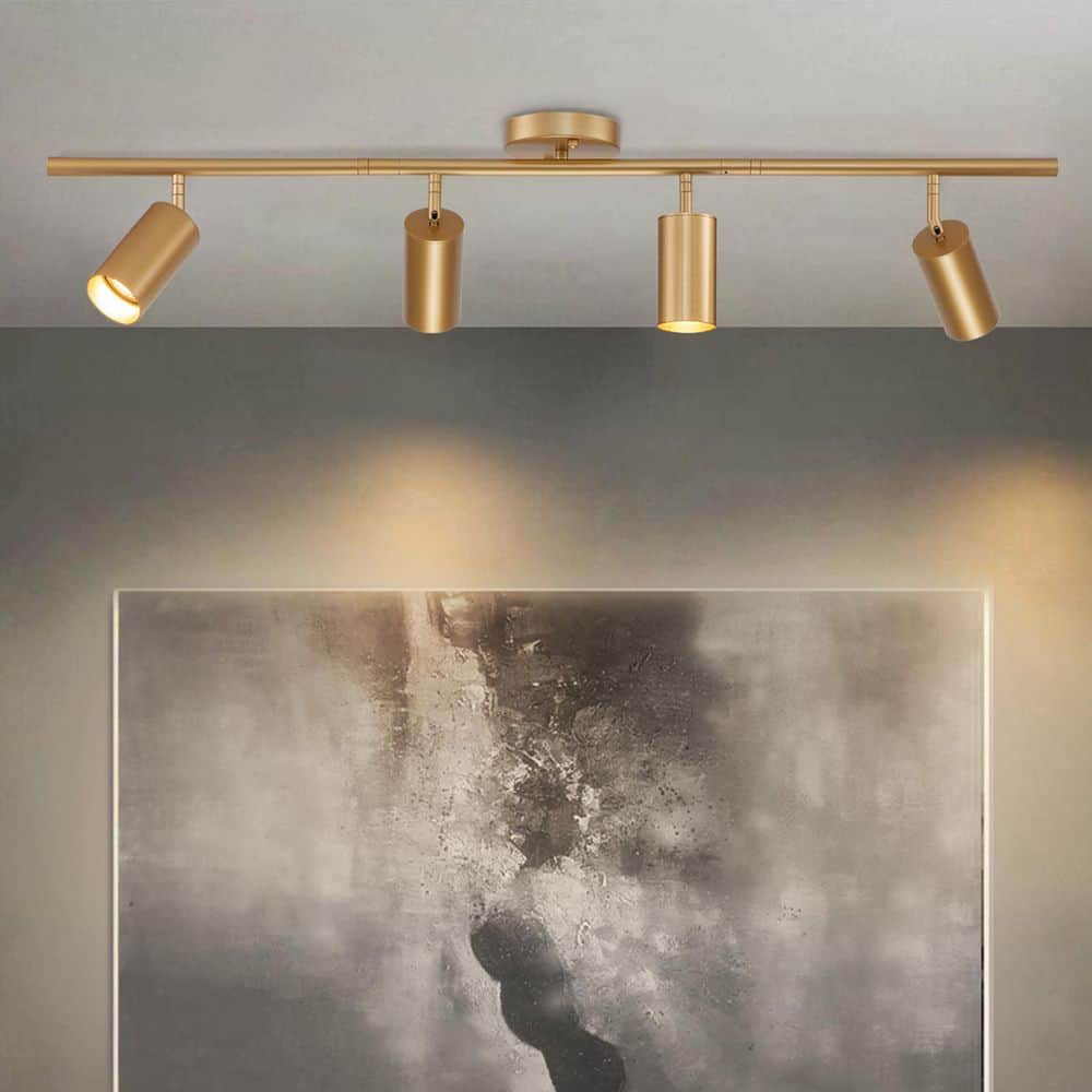 EDISLIVE Retta 3 ft. 4-Light Gold Modern Track Light Kit with Fixed ...