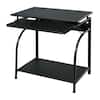 OneSpace 30 in. Rectangular Black Computer Desk with Keyboard Tray 50 ...