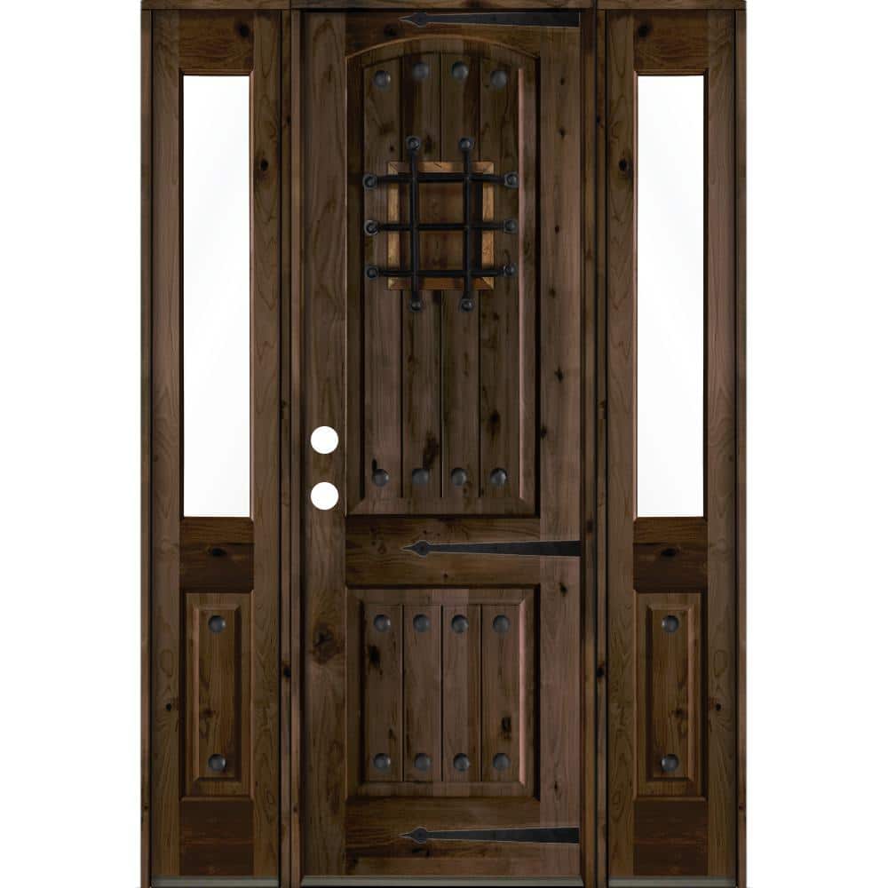 Reviews for Krosswood Doors 58 in. x 96 in. Mediterranean Knotty Alder ...