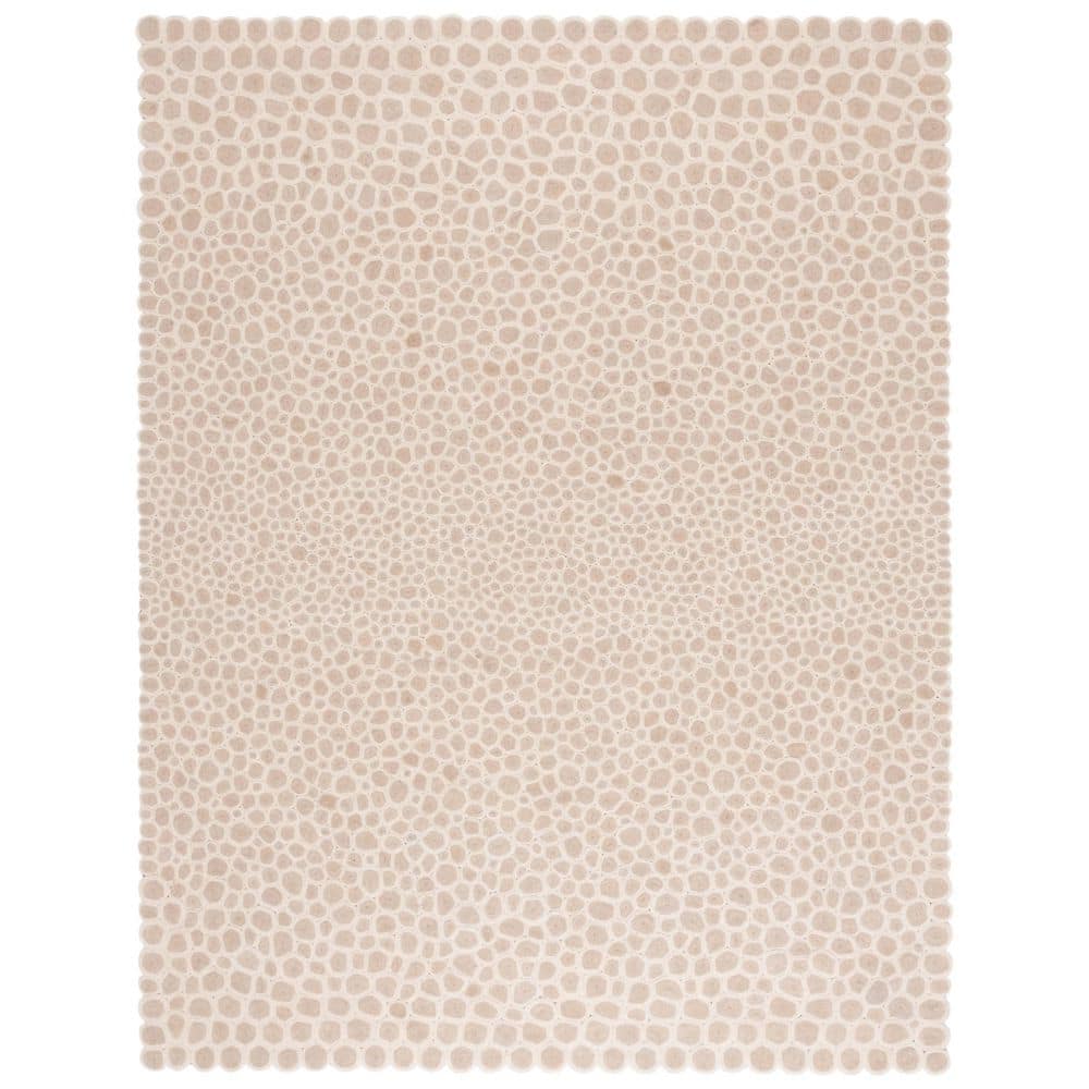 SAFAVIEH Manhattan 8 ft. x 10 ft. Beige/Brown Geometric Spots Area Rug ...