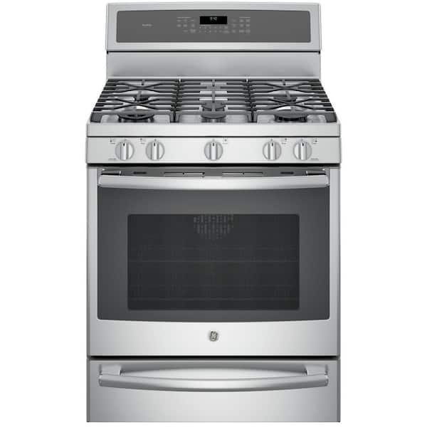 GE 30 in. 5.6 cu. ft. Smart Gas Range with Self-Cleaning Convection ...