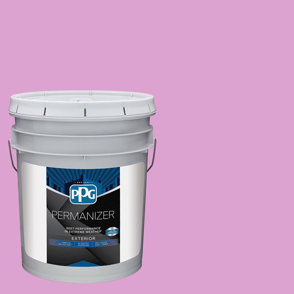 PERMANIZER 5 gal. PPG1252-5 Chateau Rose Satin Exterior Paint PPG1252 ...