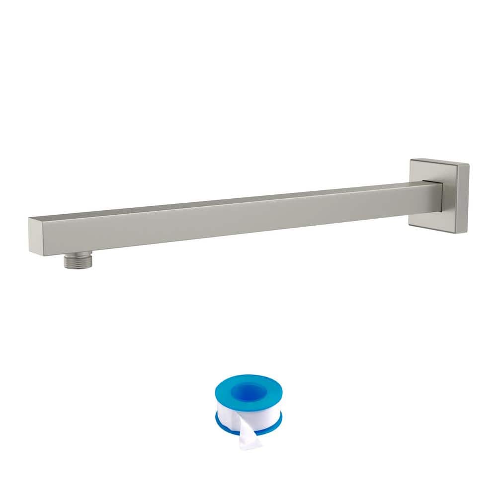 LORDEAR 16 in. Stainless Steel Square Wall Mount Shower Extension Arm ...