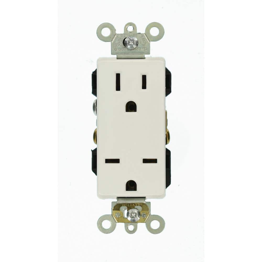Leviton Decora Plus 15 Amp 125/250 V NEMA 5-15R/6-15R Duplex Outlet ...