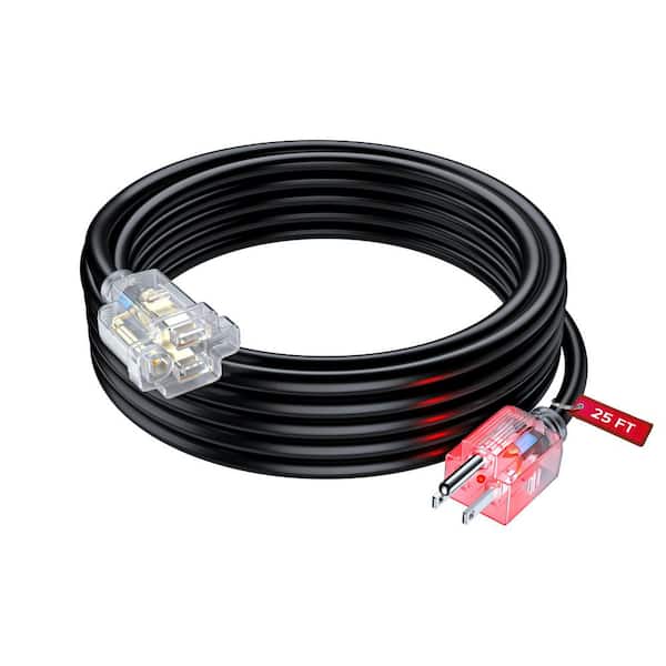 MAXIMM 25 ft. 16/3 Light Duty Indoor Extension Cord with 360° Rotating ...