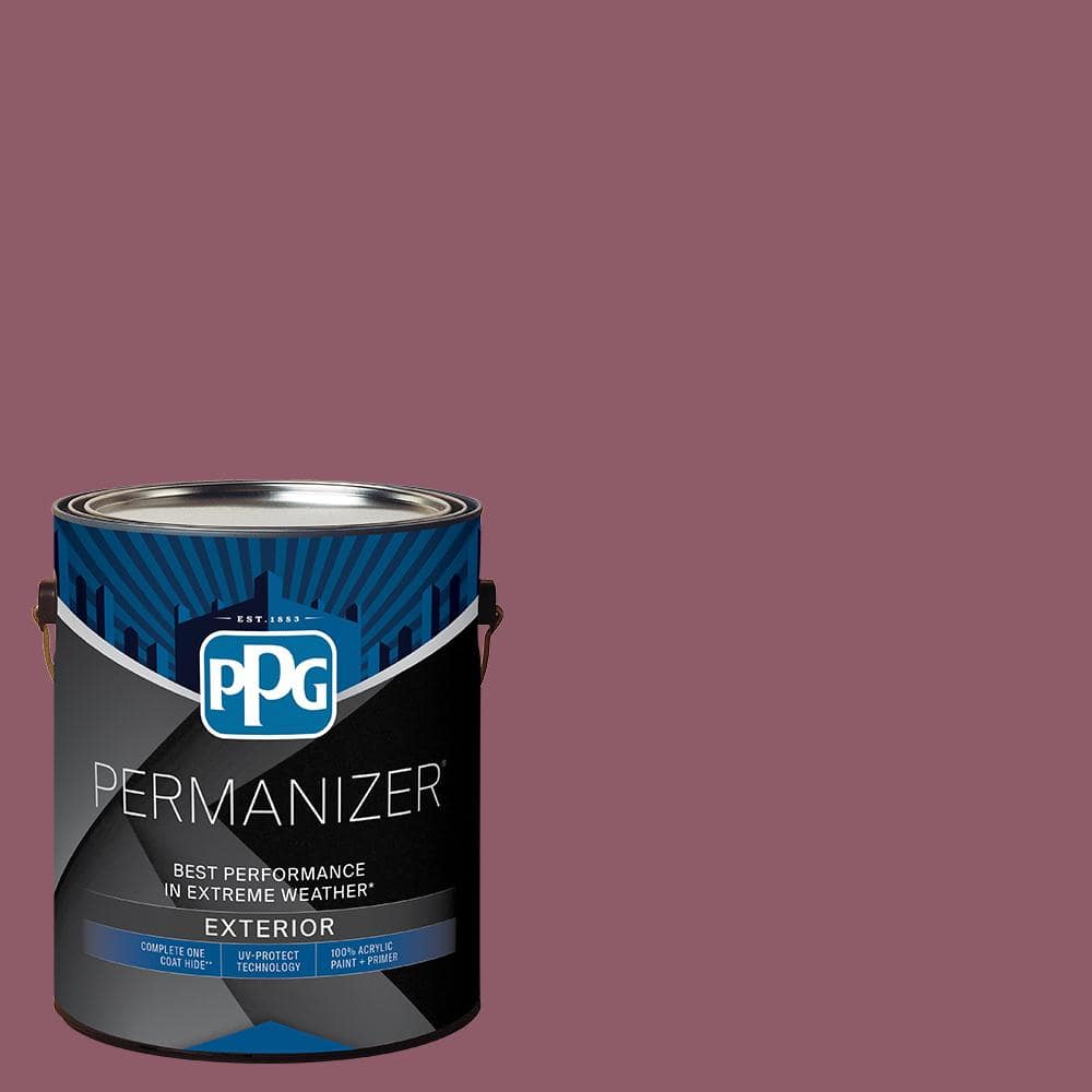 PERMANIZER 1 gal. PPG1049-6 Cabernet Satin Exterior Paint PPG1049-6PZ ...