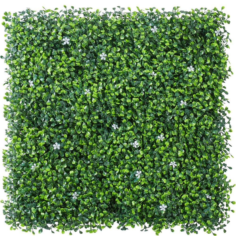 Yaheetech 20 in. x 20 in. Faux Ivy Artificial Boxwood Hedge Greenery ...