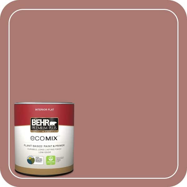 BEHR PREMIUM PLUS 1 qt. #160F-5 Rum Spice Flat EcoMix Plant-Based ...