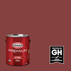 Glidden Premium 1 gal. PPG1056-7 Brick Dust Semi-Gloss Exterior Latex ...