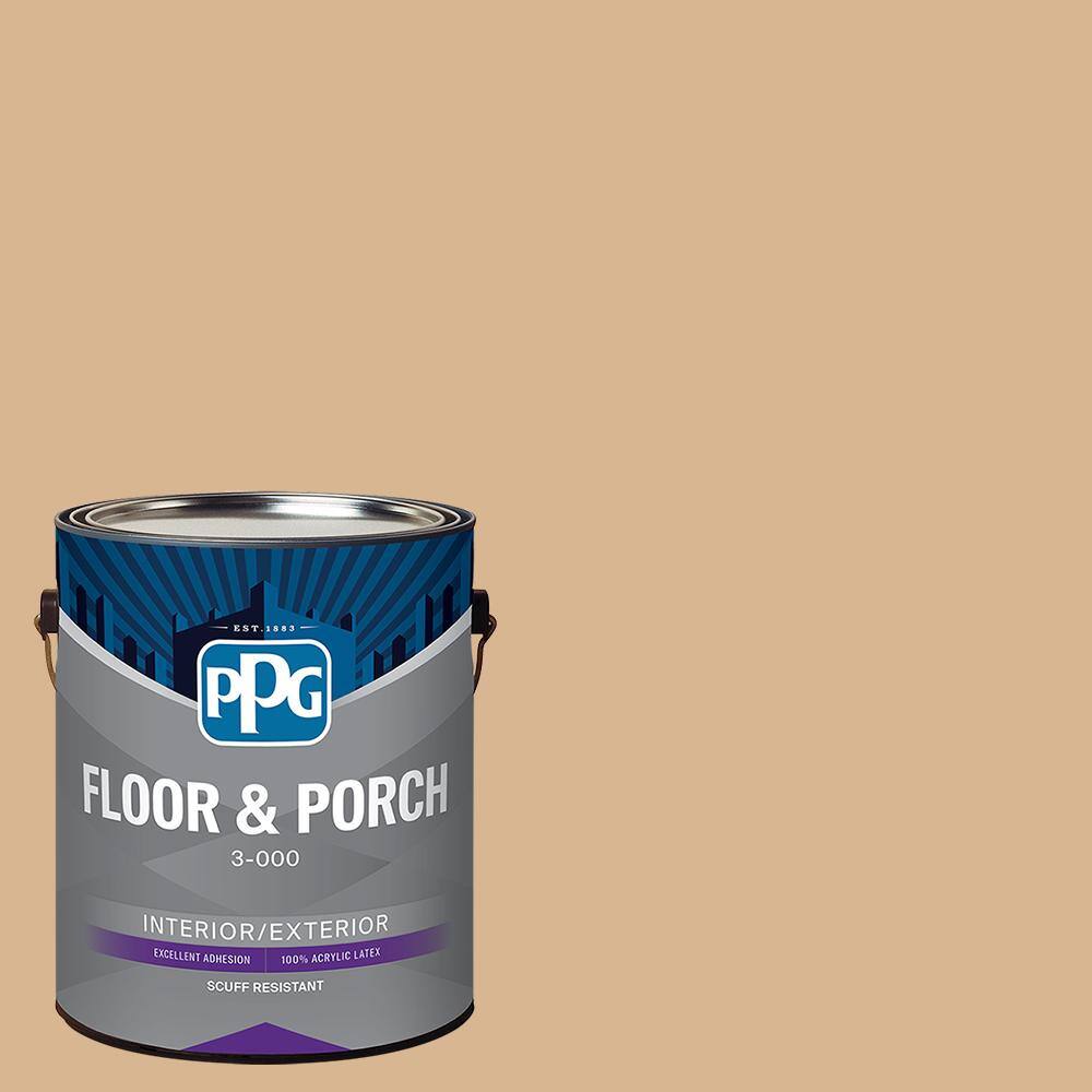 PPG 1 gal. PPG1080-3 Nutmeg Glow Satin Interior/Exterior Floor and ...