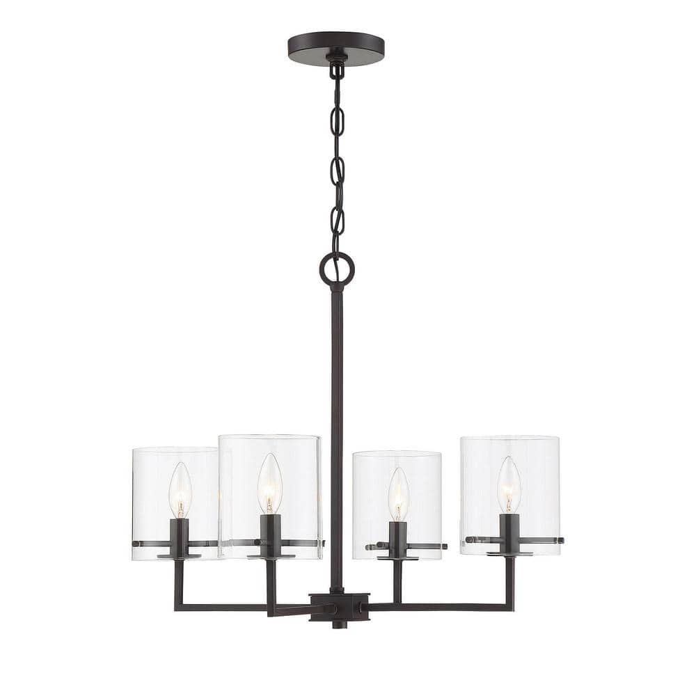 TUXEDO PARK LIGHTING 25.63 in. W x 19.75 in. H 4-Light Oil Rubbed ...