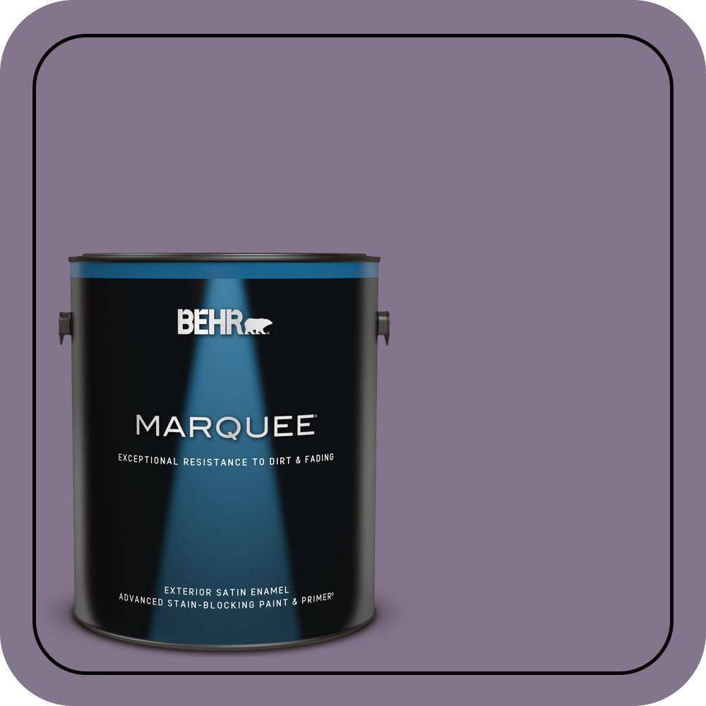 BEHR MARQUEE 1 gal. #S100-5 Purple Potion Satin Enamel Exterior Paint ...