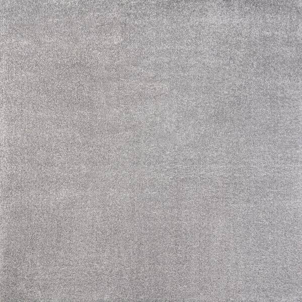 JONATHAN Y Haze Solid Low-Pile Light Gray 6' Square Area Rug SEU100K ...
