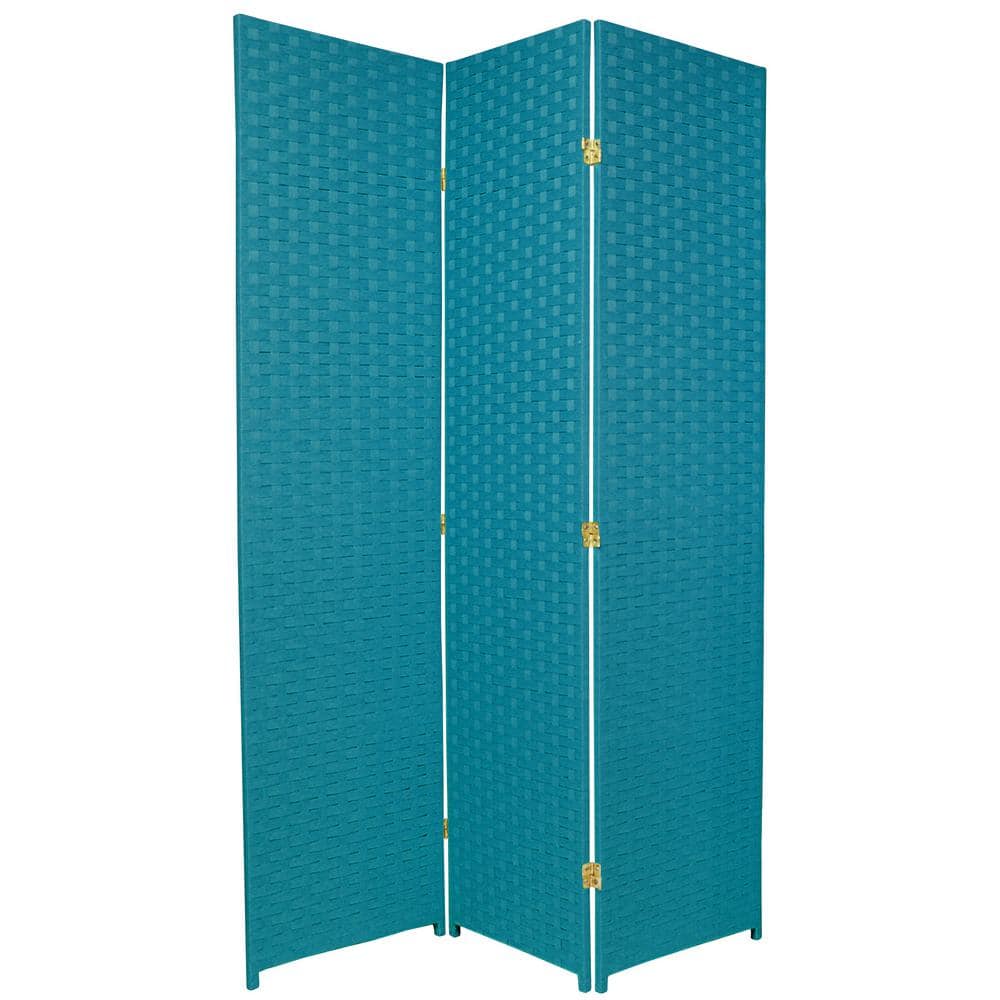 RED LANTERN 6 ft. Turquoise 3-Panel Room Divider SSFIBER2-3P-TRQ - The ...