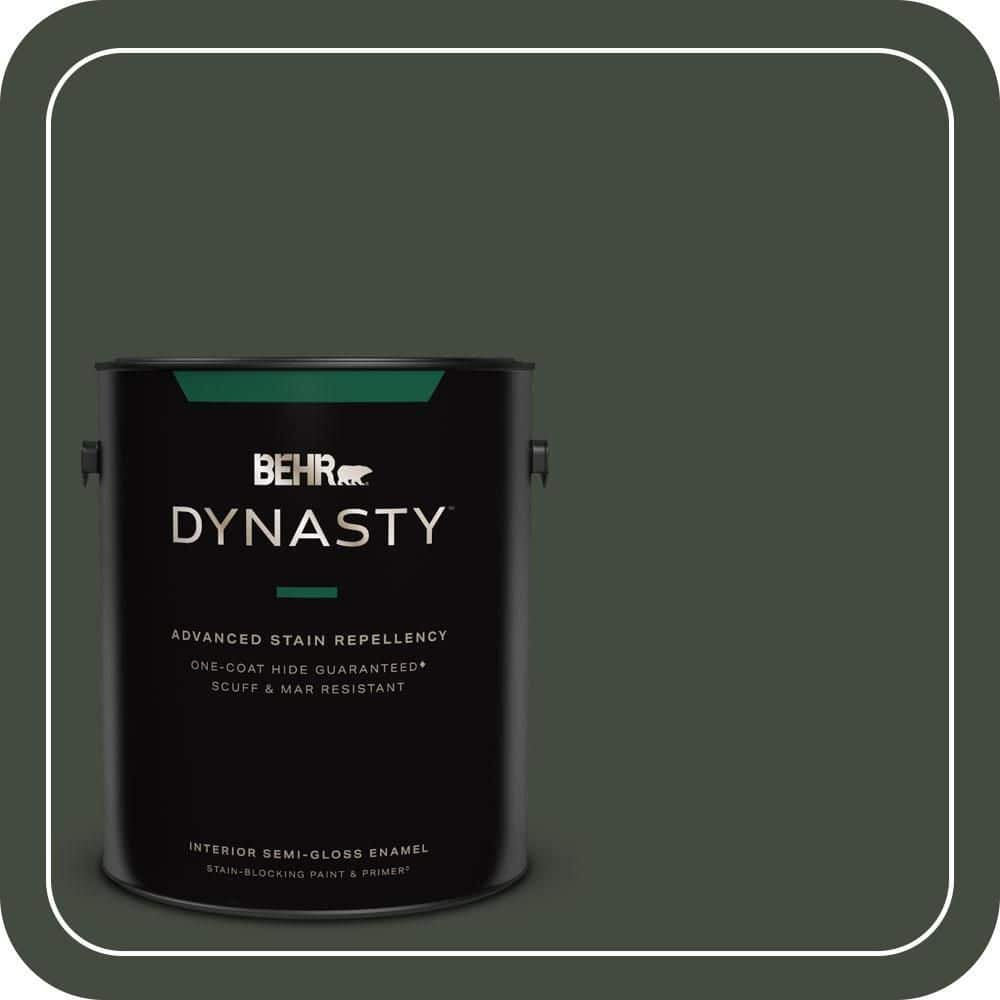 BEHR DYNASTY 1 gal. #BXC-12 Deep Forest Semi-Gloss Enamel Interior ...