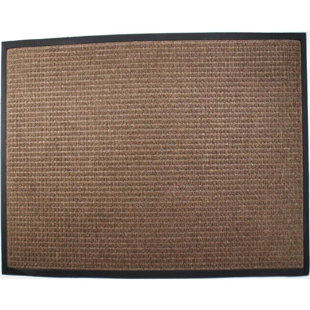 Rhino Mats - Town N Country Browwn 48 in. x 72 in. Rubber Non-Slip ...