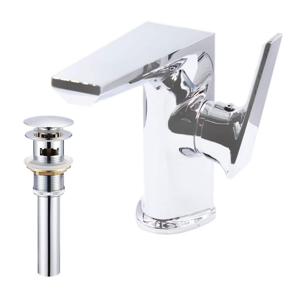 Novatto Miller Single Hole Single-Handle LAV Bathroom Faucet with Pop ...