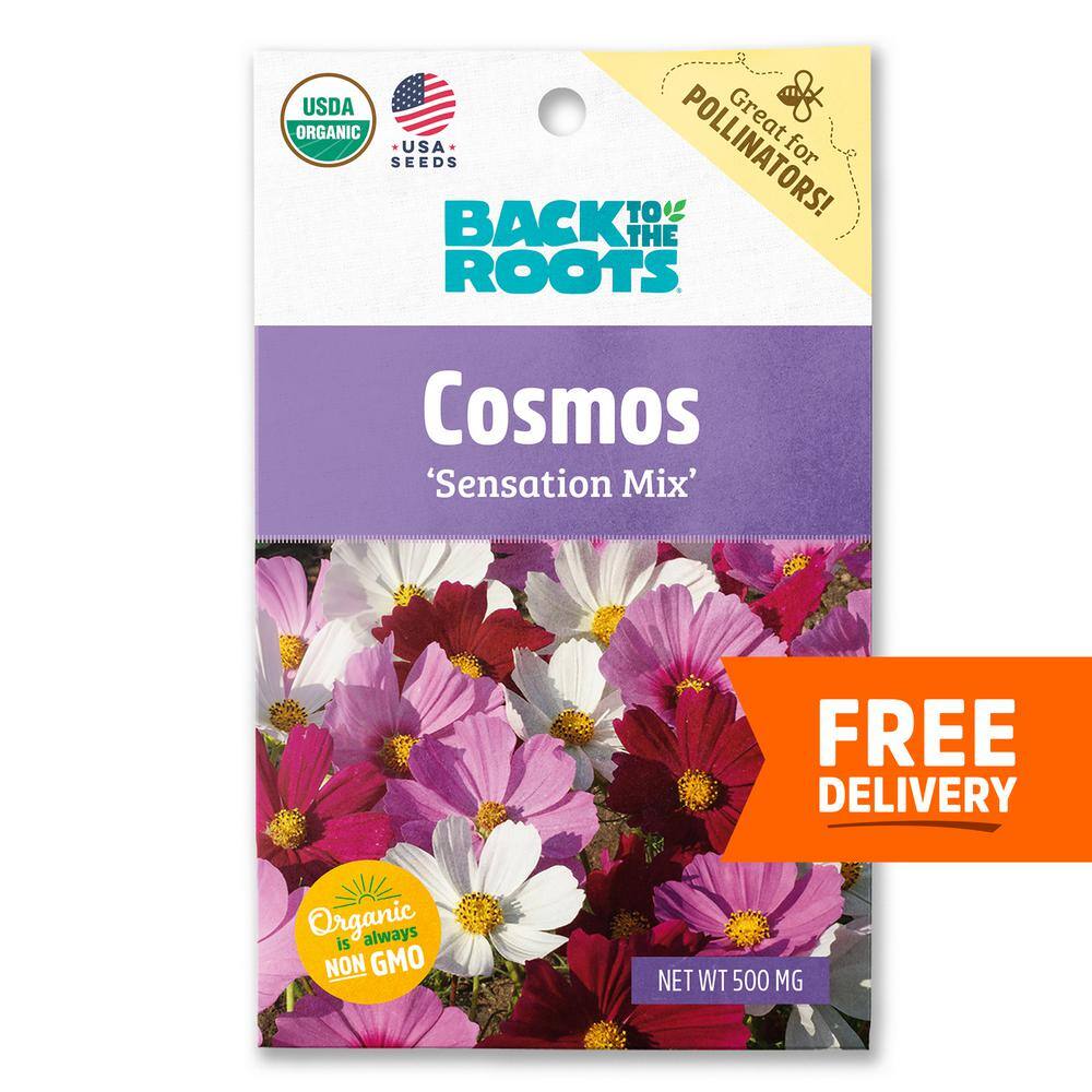 Back to the Roots Organic Sensation Mix Cosmos Seed (1-Pack) 46087 ...