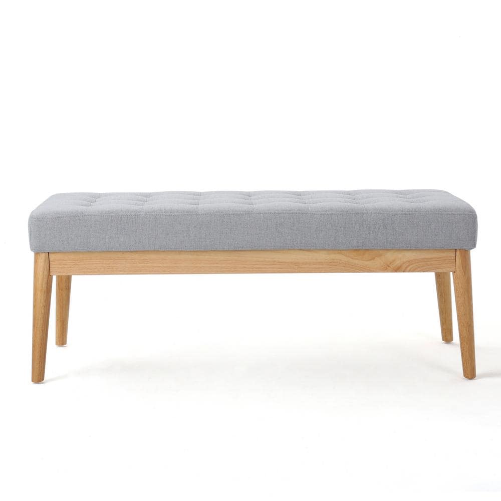 Noble House Saxon Light Grey Bench (17 in. x 43 in. x 15.75 in.) 11569 ...