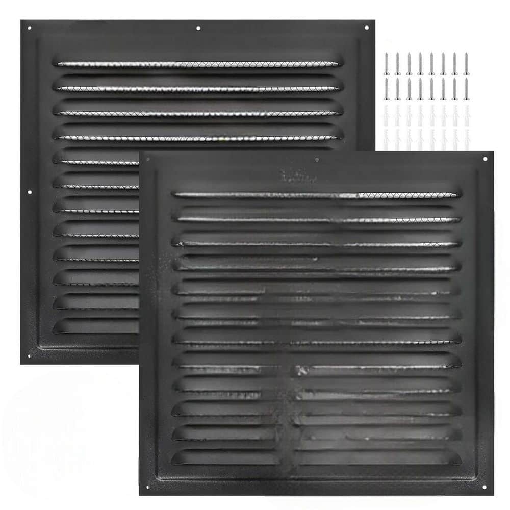 KIWDZFU 10 x 10 Gable Vents Black Aluminum Durable Outdoor House Loft ...