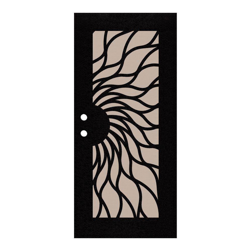 Unique Home Designs 32 in. x 80 in. Sunfire Black Left-Hand Surface ...