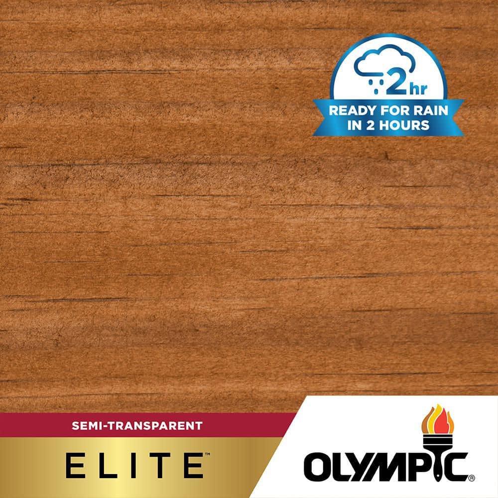 Olympic Elite 8 oz. ST-2023 Rustic Cedar Semi-Transparent Exterior Wood ...