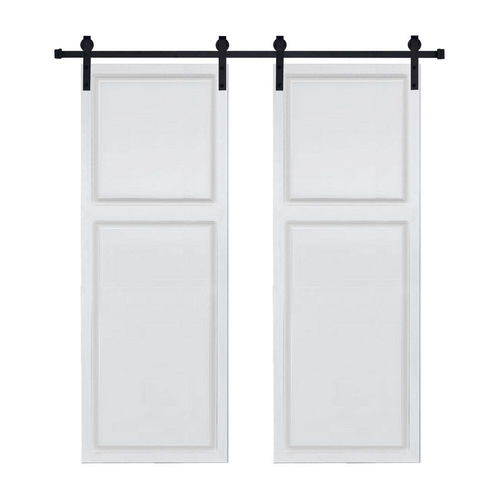 Dual 2-Panel Cottage style door 3/4 in. Thick 36 in. x 80 in. MDF White ...