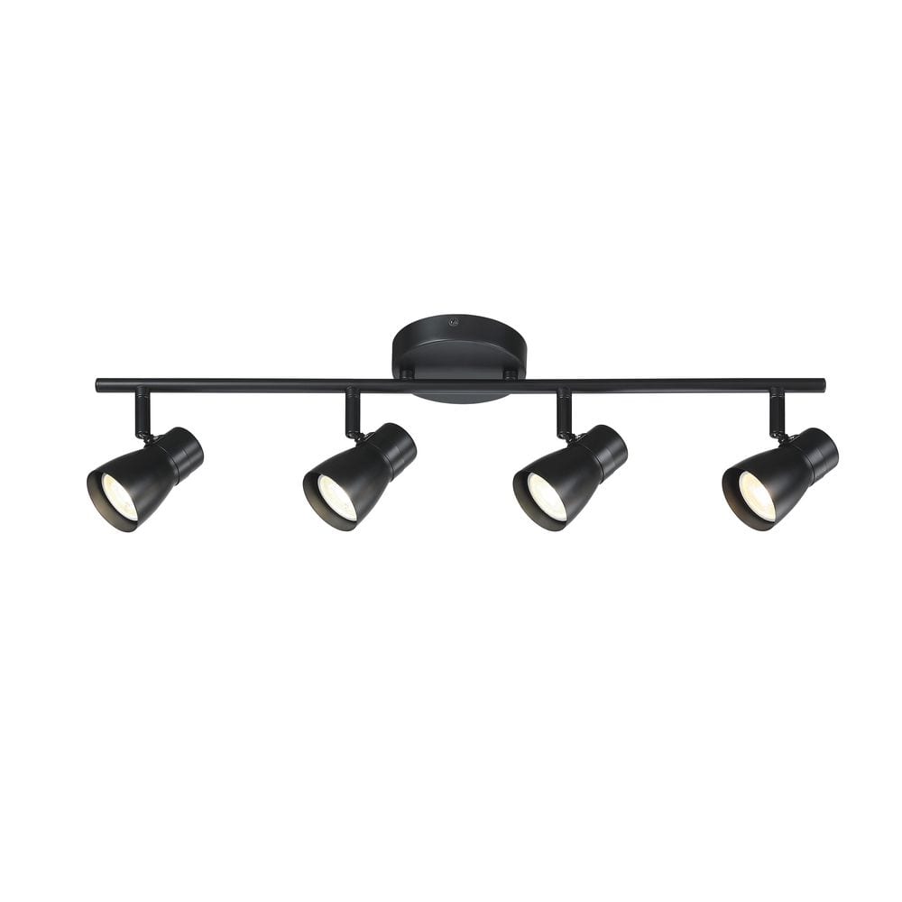 FLSNT 24W 24.1 in. 4-Light Black LED Track Fixture, 90+ CRI Adjustable ...