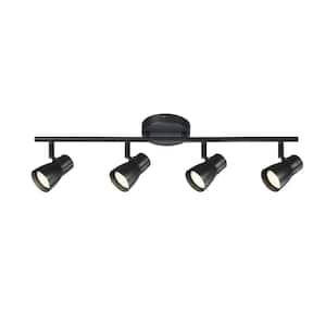 FLSNT 4-Light 24.1 in. 24W Adjustable LED Track Lighting Modern Black ...