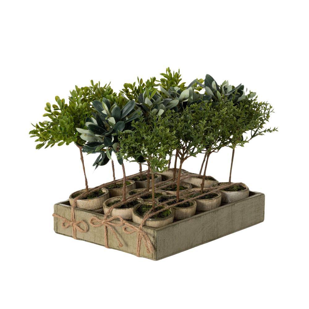 SULLIVANS 8 .5" Artificial Potted Mini Tree Crate Of 12 12951POT - The ...