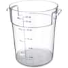 Carlisle 22 qt. Polycarbonate Round Storage Container in Clear (Case of ...