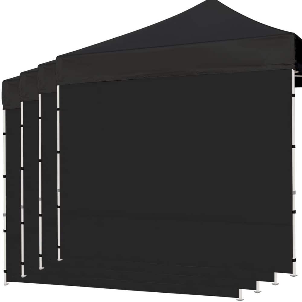 CoastShade 10 ft. x 10 ft. Black Commercial Pop Up Canopy Sidewall Kit ...