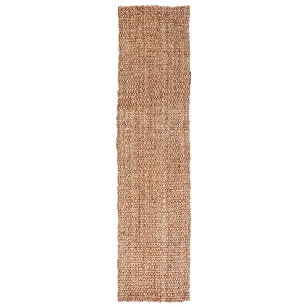 SAFAVIEH Natural Fiber Beige 2 ft. x 9 ft. Woven Thread Runner Rug ...