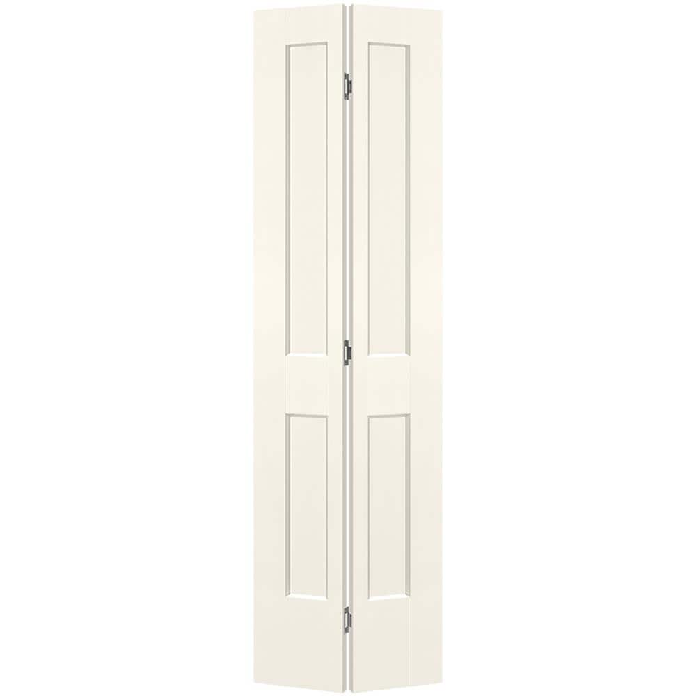 Masonite 24 in. x 80 in. 2-Panel Logan Hollow Core Ivory Keys Molded ...