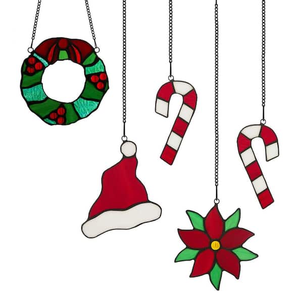 River of Goods Set of 5-Seasonal Mini Stained Glass Suncatchers 20926 ...