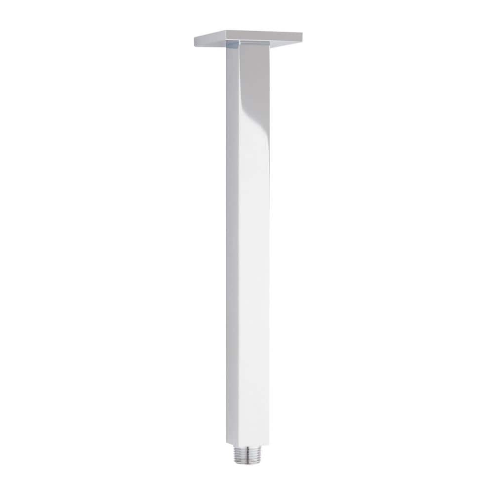 SIGNATURE HARDWARE 12 in. Square Ceiling Mounted Shower Arm and Flange ...